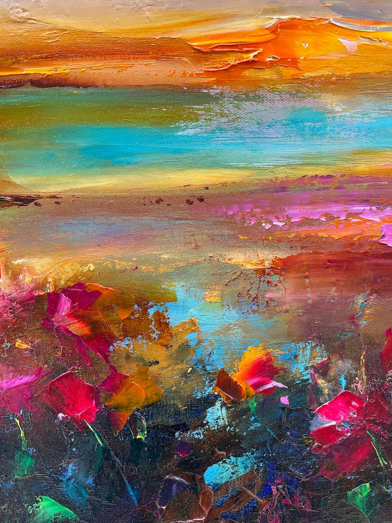 Meadow Flowers, Signed Original Oil Painting on Canvas 51x51cm by Mariusz Piatkowski Art - Etsy ...