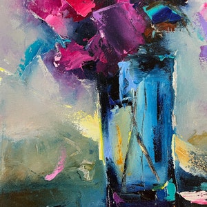 Flowers Original Oil Painting on Canvas by Mariusz Piatkowski Art - Etsy