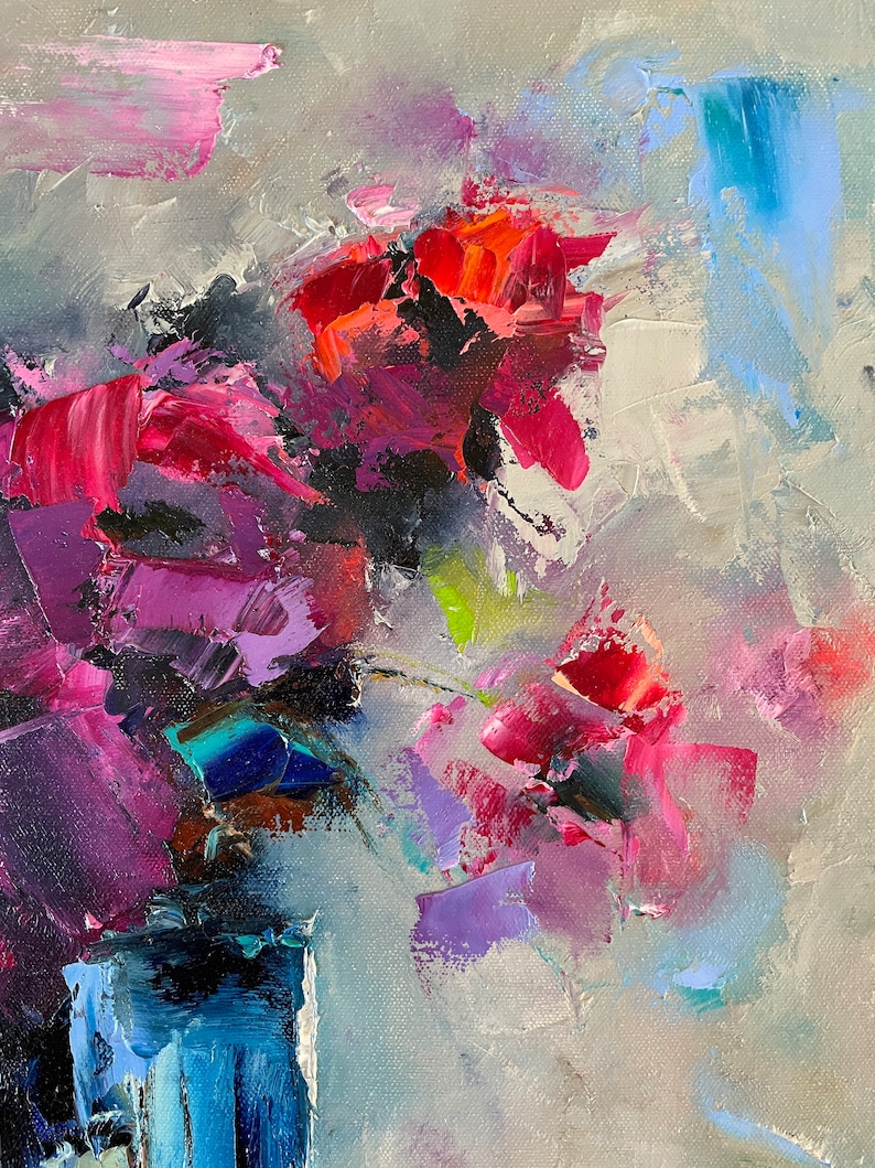 Flowers Original Oil Painting on Canvas by Mariusz Piatkowski Art - Etsy