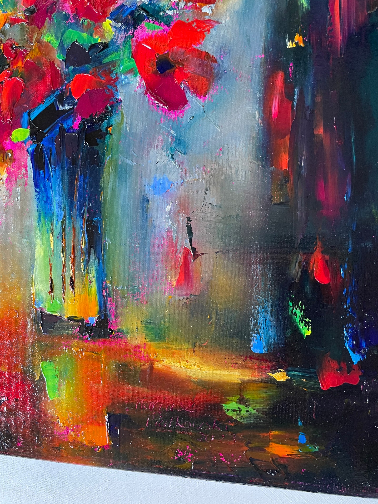 Flowers Original Oil Painting on Canvas by Mariusz Piatkowski Art - Etsy