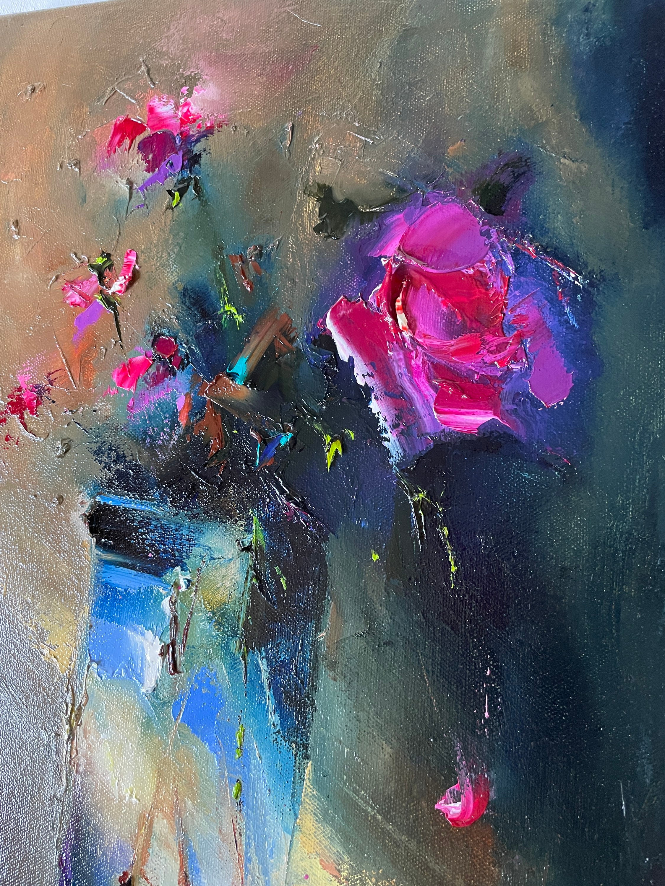 Flowers Original Oil Painting on Canvas by Mariusz Piatkowski Art - Etsy