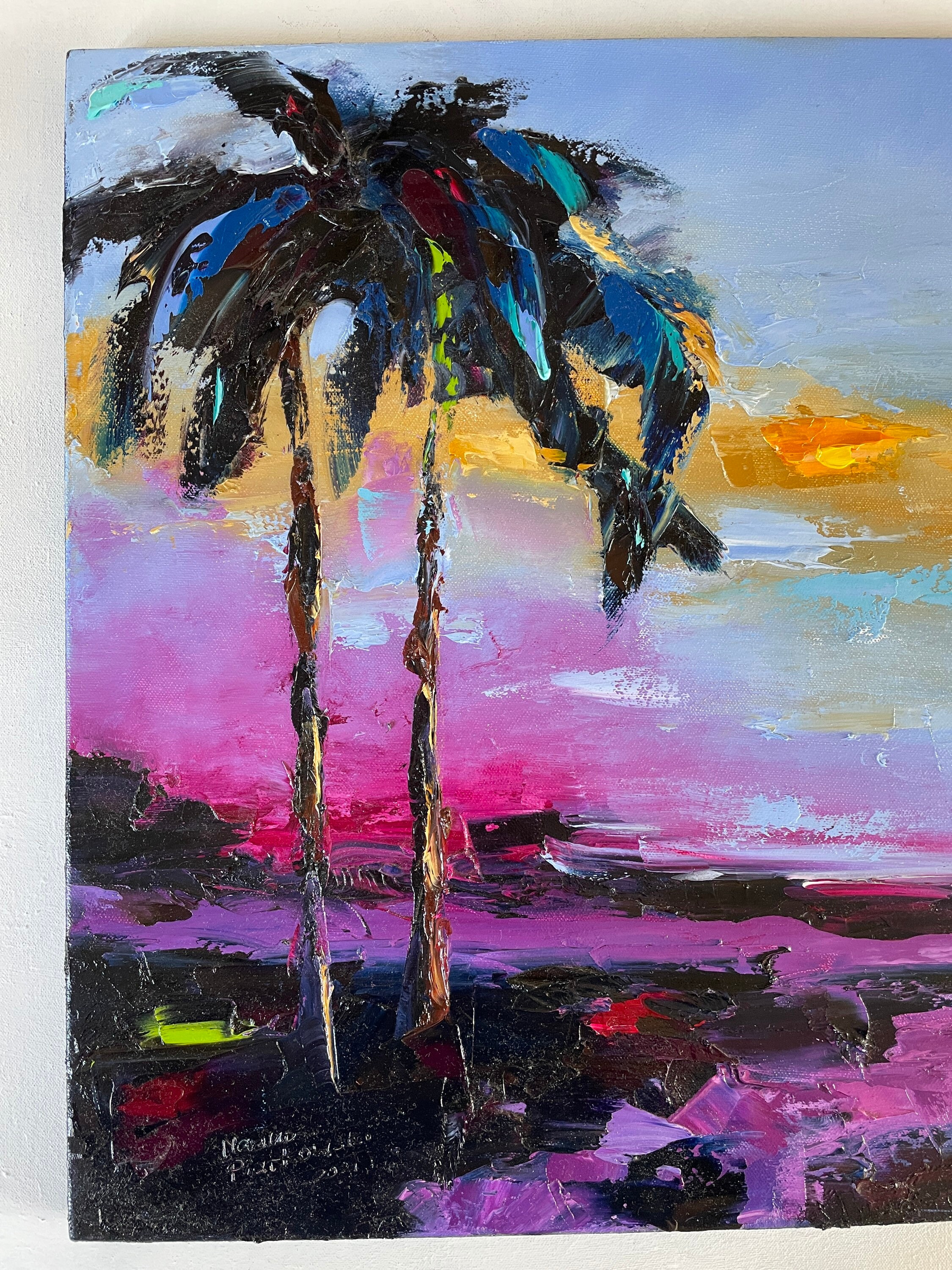 Mariusz Piatkowski Tropical Sunset Oil Painting on Canvas - Etsy