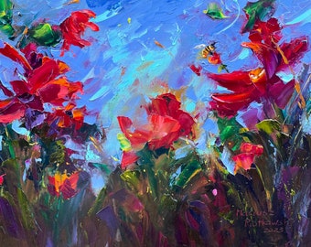 Mariusz Piatkowski Flowers Original Oil Painting on Canvas - Etsy