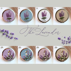 Floral Hand-embroidered Compact Mirror – Handmade Linen Pocket Mirror ...