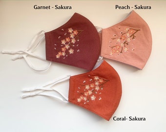 Embroidered Face Mask | Etsy