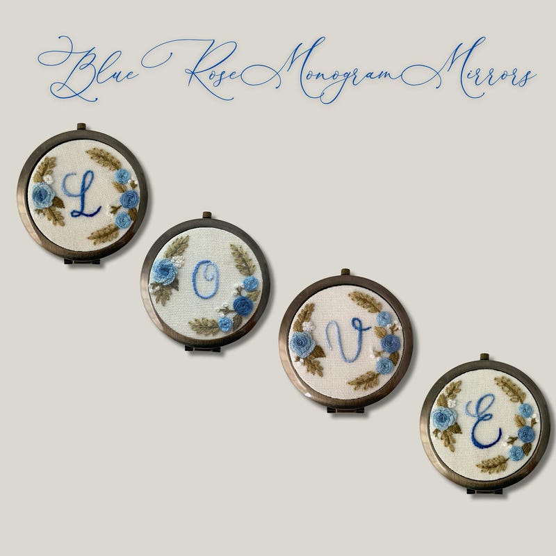 Embroidered Mini Mirrors - Etsy
