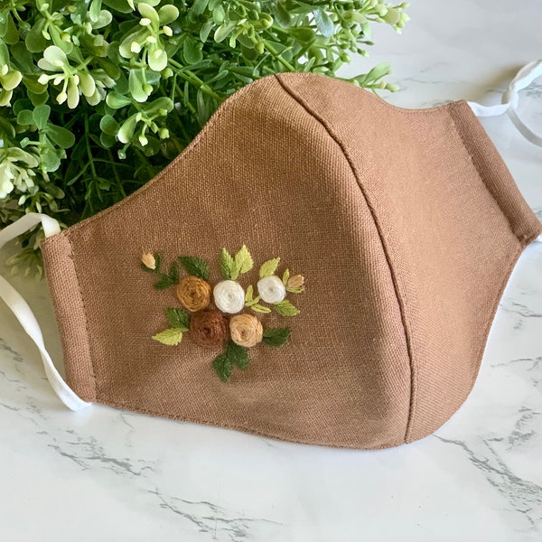 Embroidery Face Mask - Etsy