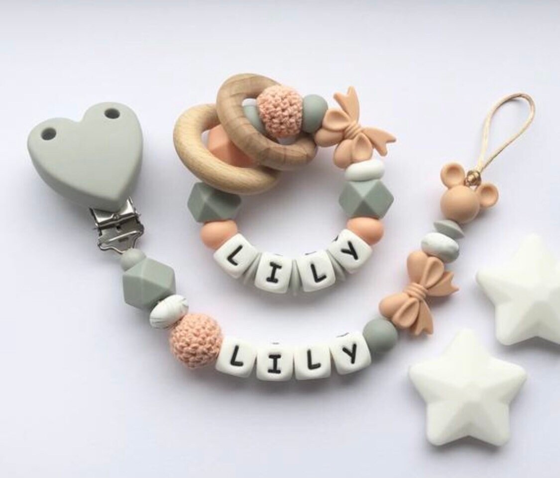 Personalised Dummy Clip Silicone Dummy Clip Dummy Clip Baby - Etsy