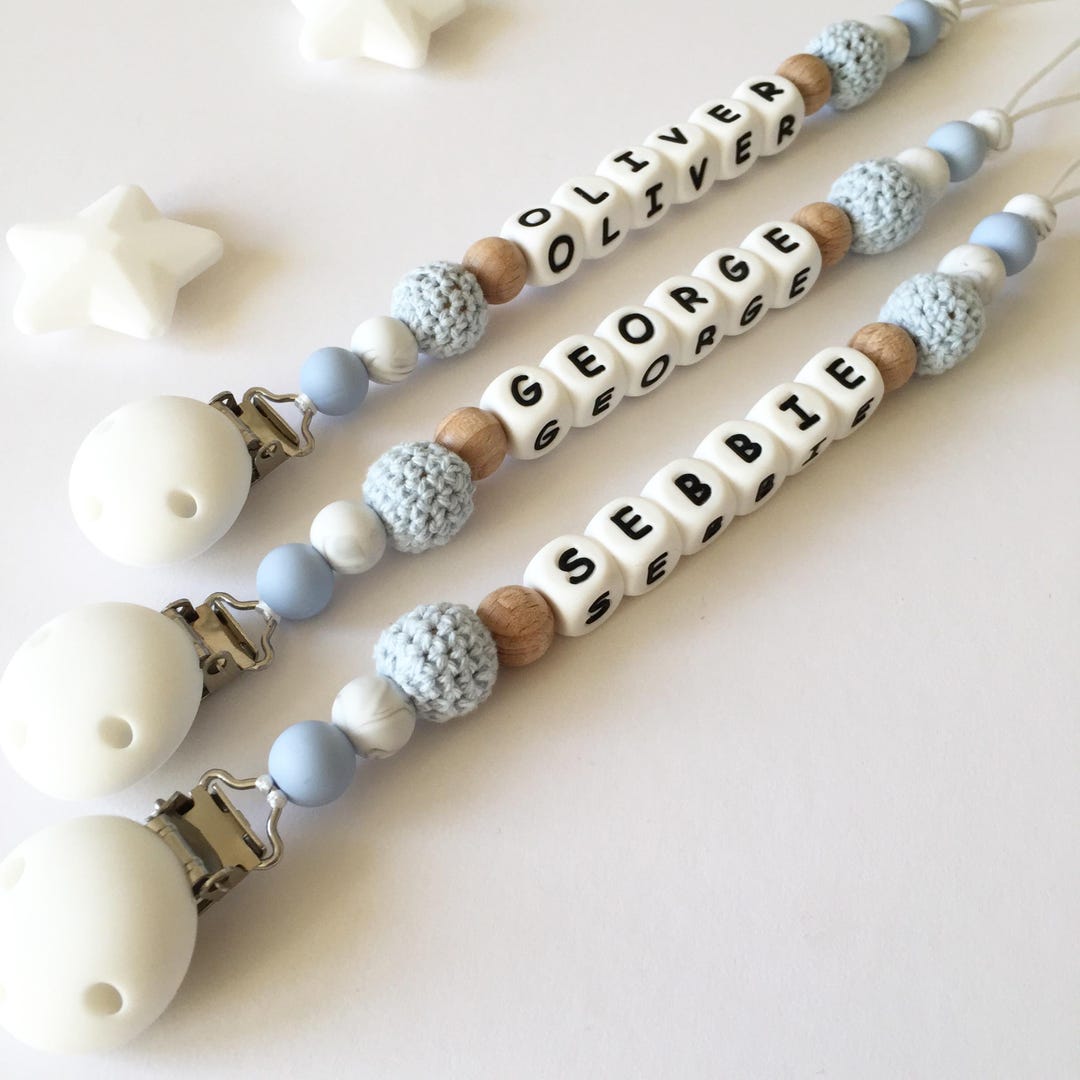 Personalised Dummy Clip, Silicone Dummy Clip, Dummy Clip, Baby Pacifier ...