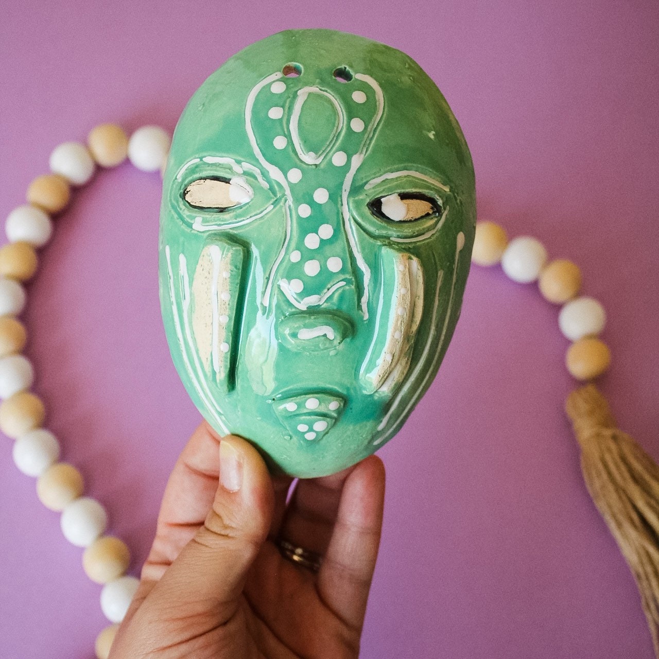 Abstract Tribal Ceramic Clay Mask African Clay Mask Tribal | Etsy