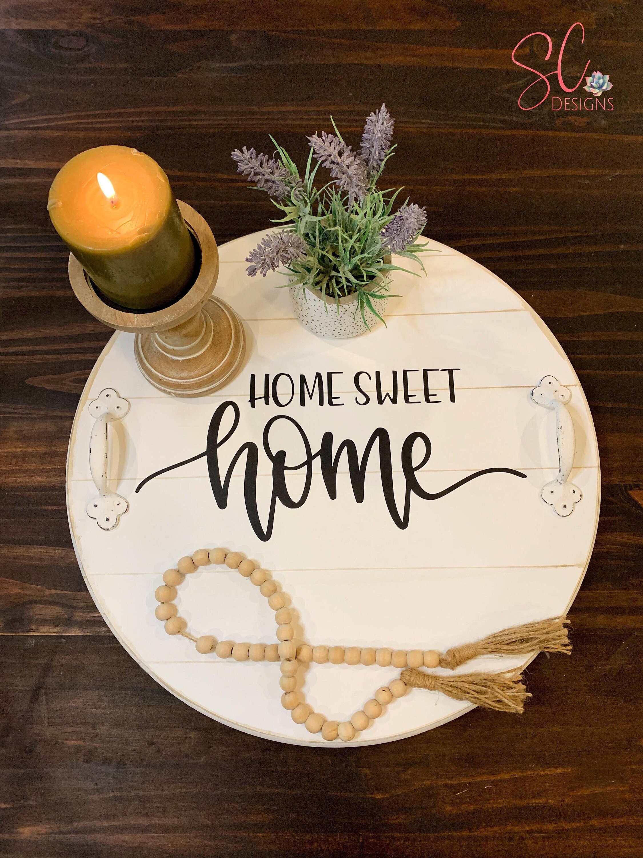 Farmhouse Tray Styled Tray Decorative Tray Home Decor | Etsy