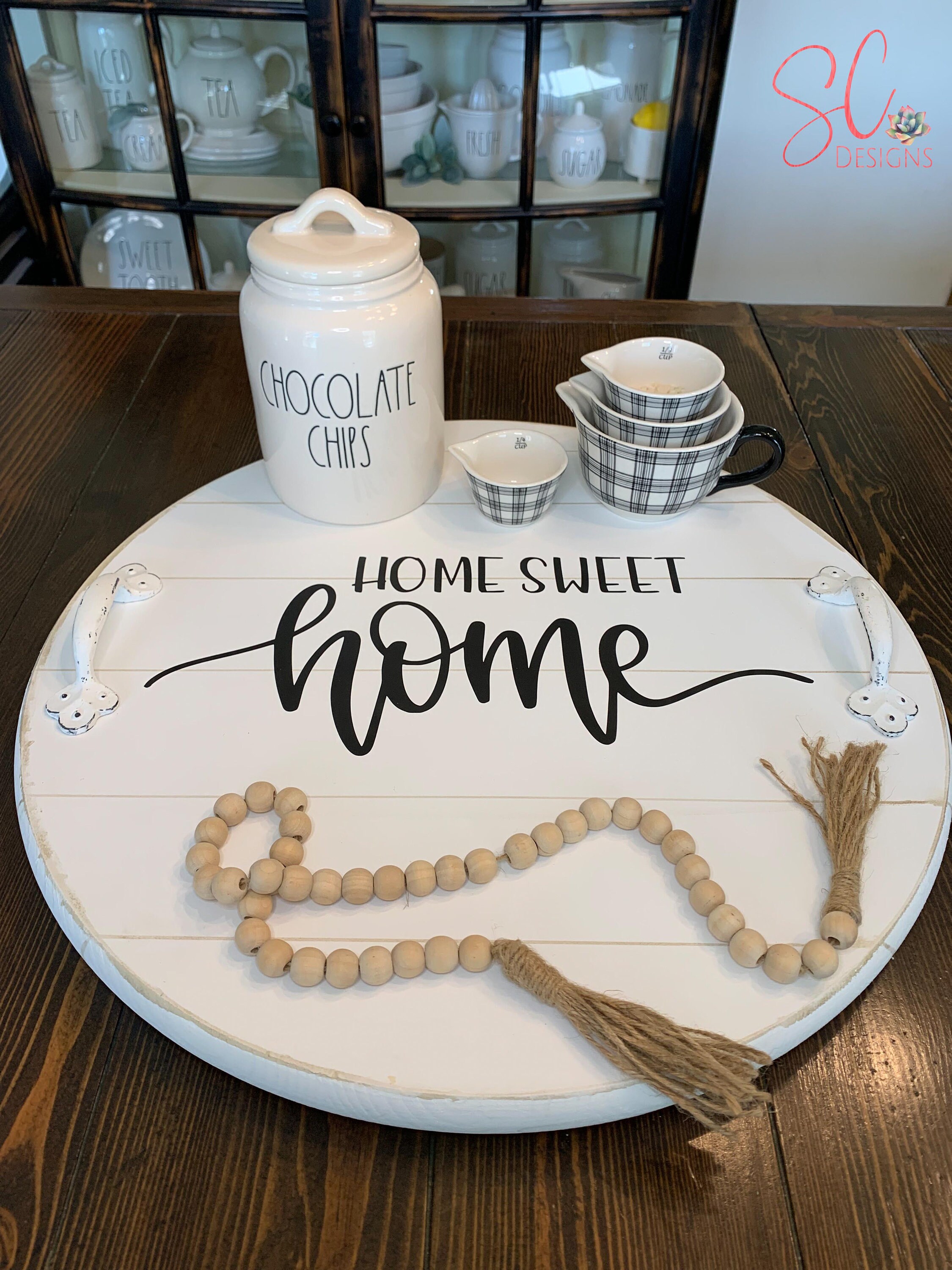 Farmhouse Tray | Styled Tray | Decorative Tray | Home Decor | Tray With ...