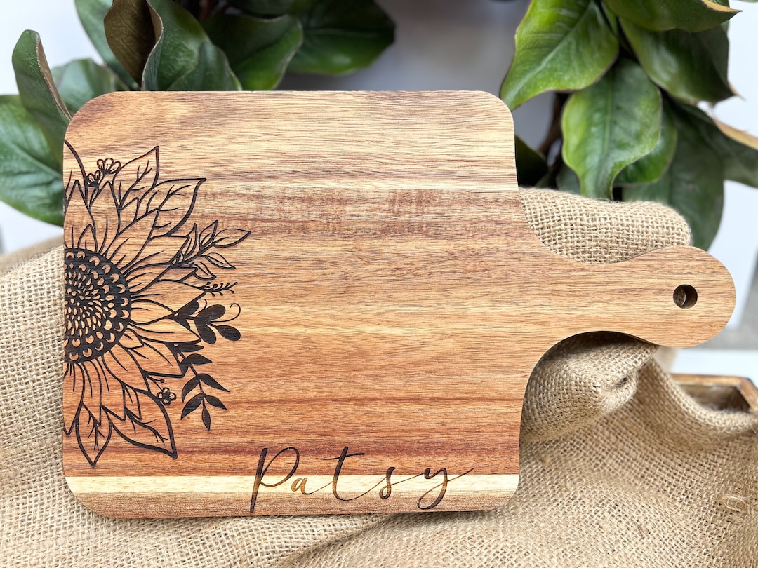 Personalized Cutting Board, Sunflower Cutting Board, Engraved Cutting ...