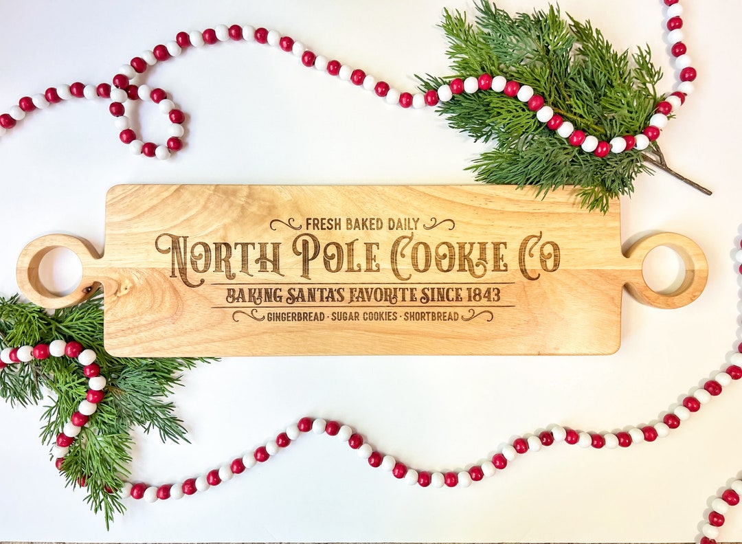 Christmas Cookie Tray Santa Cookie Board Christmas Cookie - Etsy