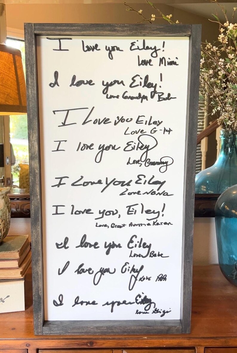 NAMES Included I Love You Sign, 3D Handwriting Sign, Custom Handwritten ...