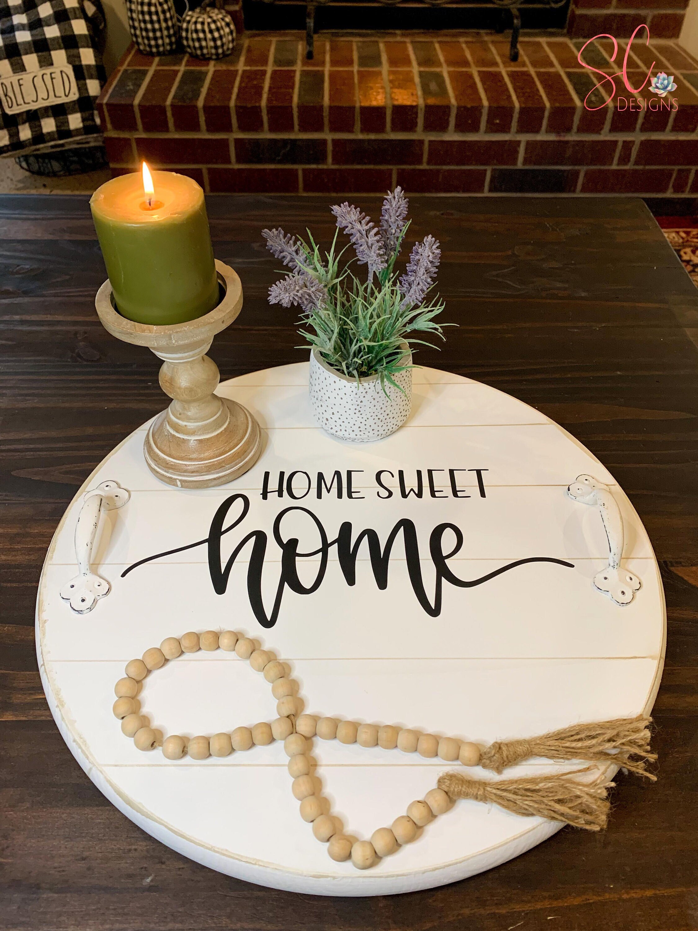 Farmhouse Tray Styled Tray Decorative Tray Home Decor - Etsy