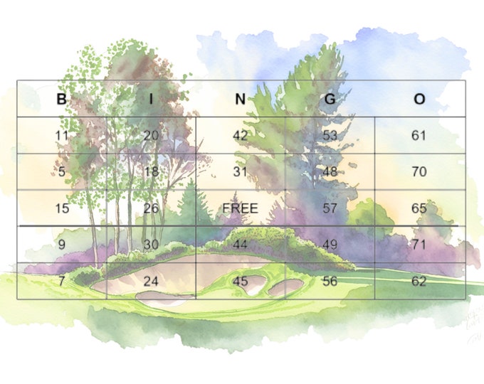 Golf Themed Bingo Set - Etsy Canada