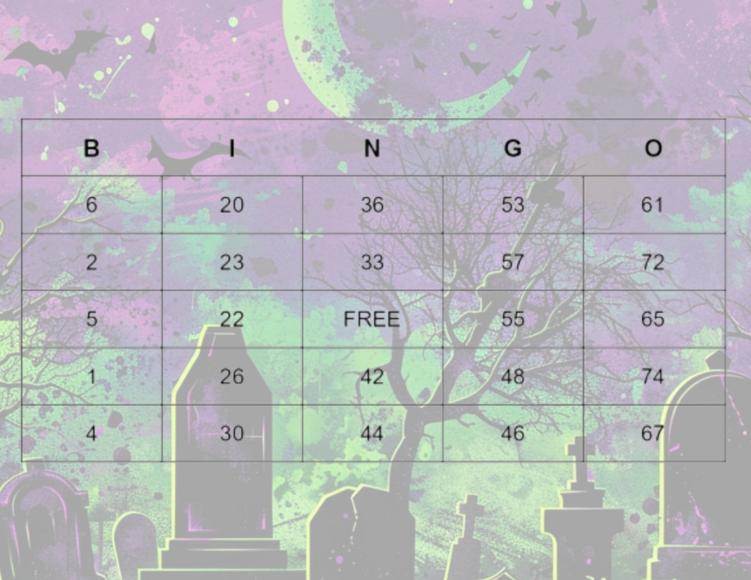 Halloween Theme Bingo Cards - Set of 20; Trick and Treat!! - Etsy