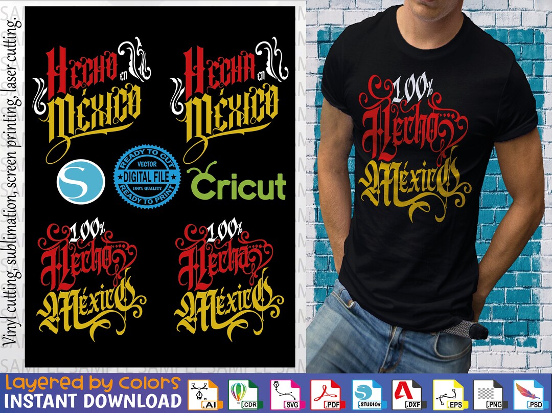 Mexican Chingón Svg - 4 in 1 - 100% Hecho En México - Amor a La ...