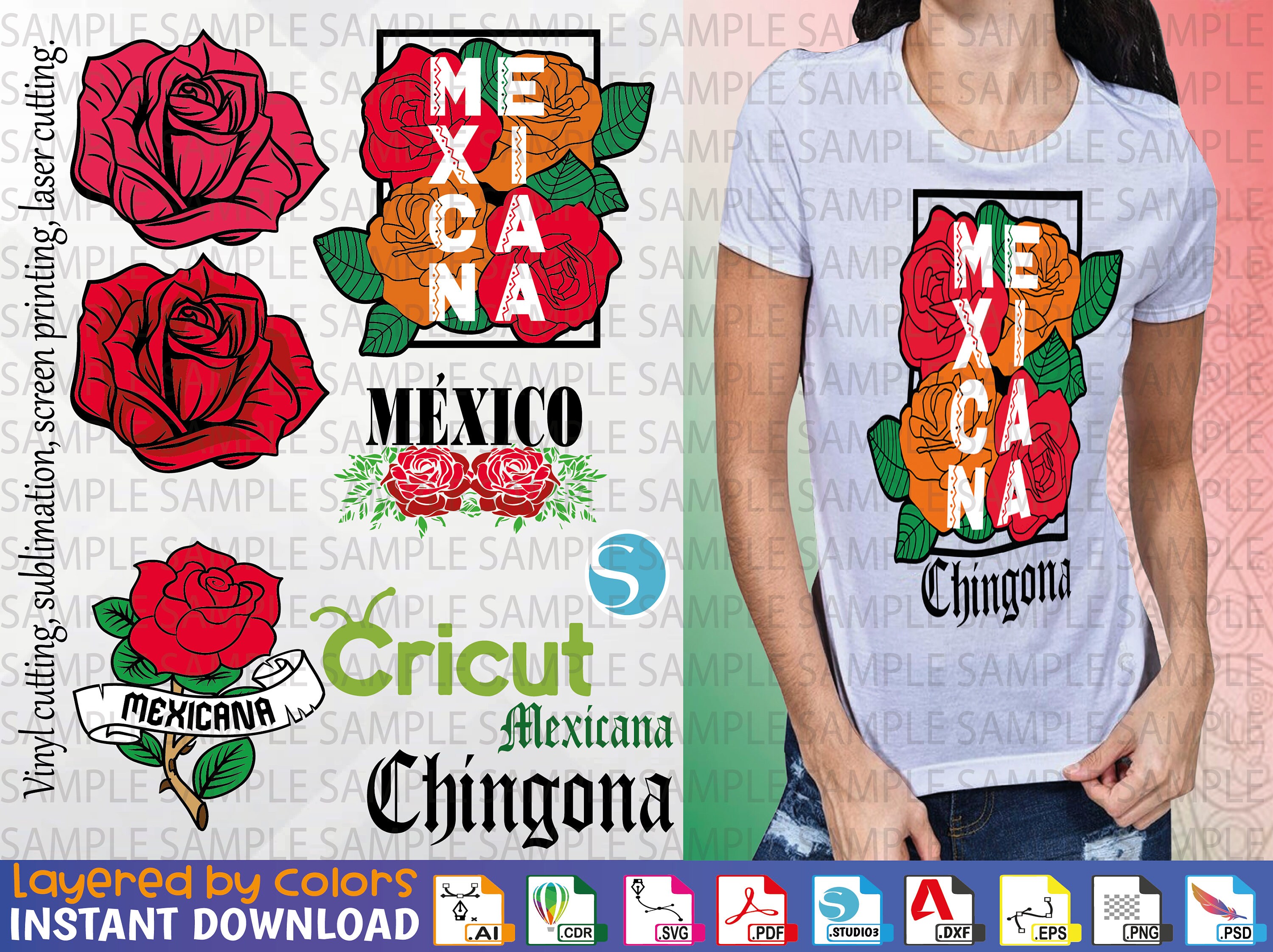 Mexican Design - Mexican Rose - Mexican Flower - Mexico Svg - Mexico ...