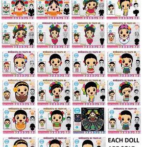 Mexican Doll Embroidery Texture Svg - Rag Doll - Rag Doll - Maria Doll ...