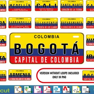 Bundle 17 Plates of Colombia Version 2 - Car Plates - Placas De Autos ...