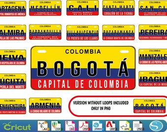 Colombia License Plate - Etsy