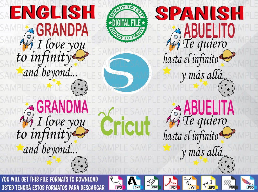 Grandparents Day Bundle - Grandpa I Love You to Infinity and Beyond ...