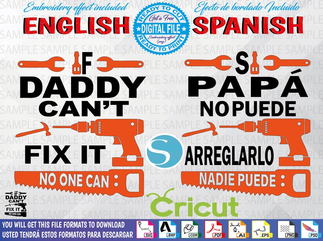 Father's Day Svg -if Daddy Can't Fix It No One Can- If Daddy Can't Fix ...