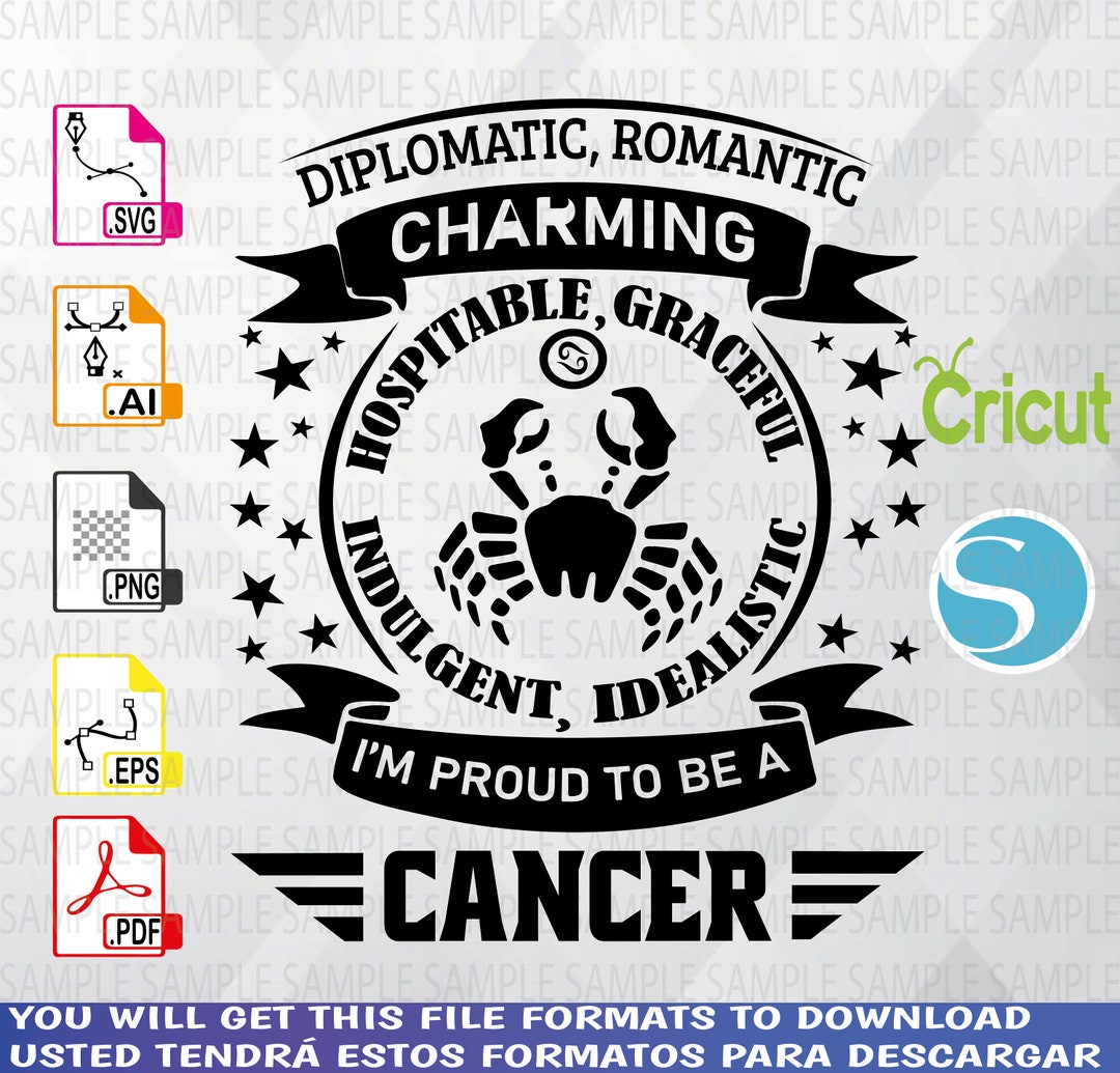 Cancer Svg - Cancer Zodiac Sign Svg - Zodiac Svg - Instant Download ...