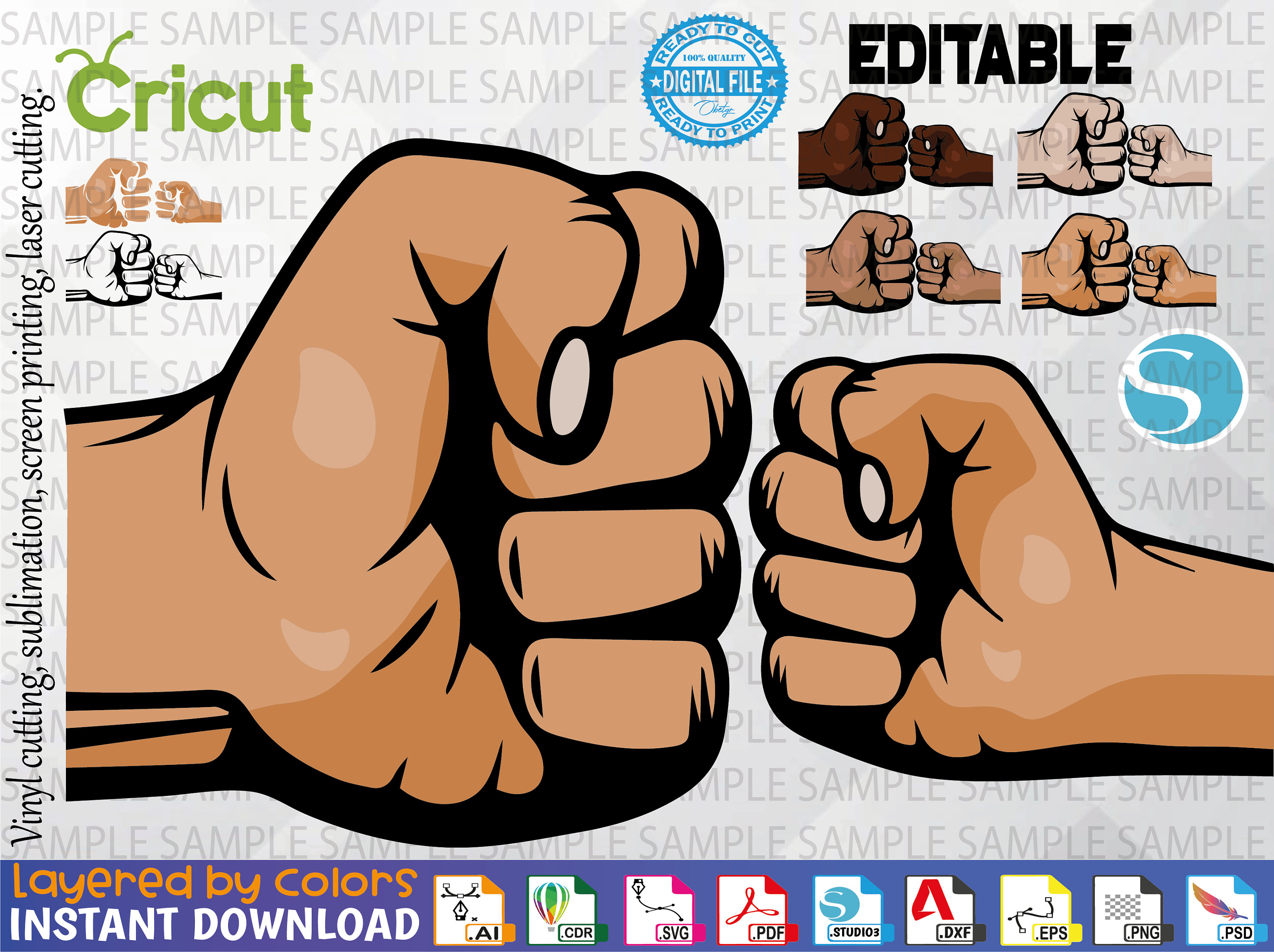 Fist Bumps Svg Layered and 100% Editable Grandfather and - Etsy