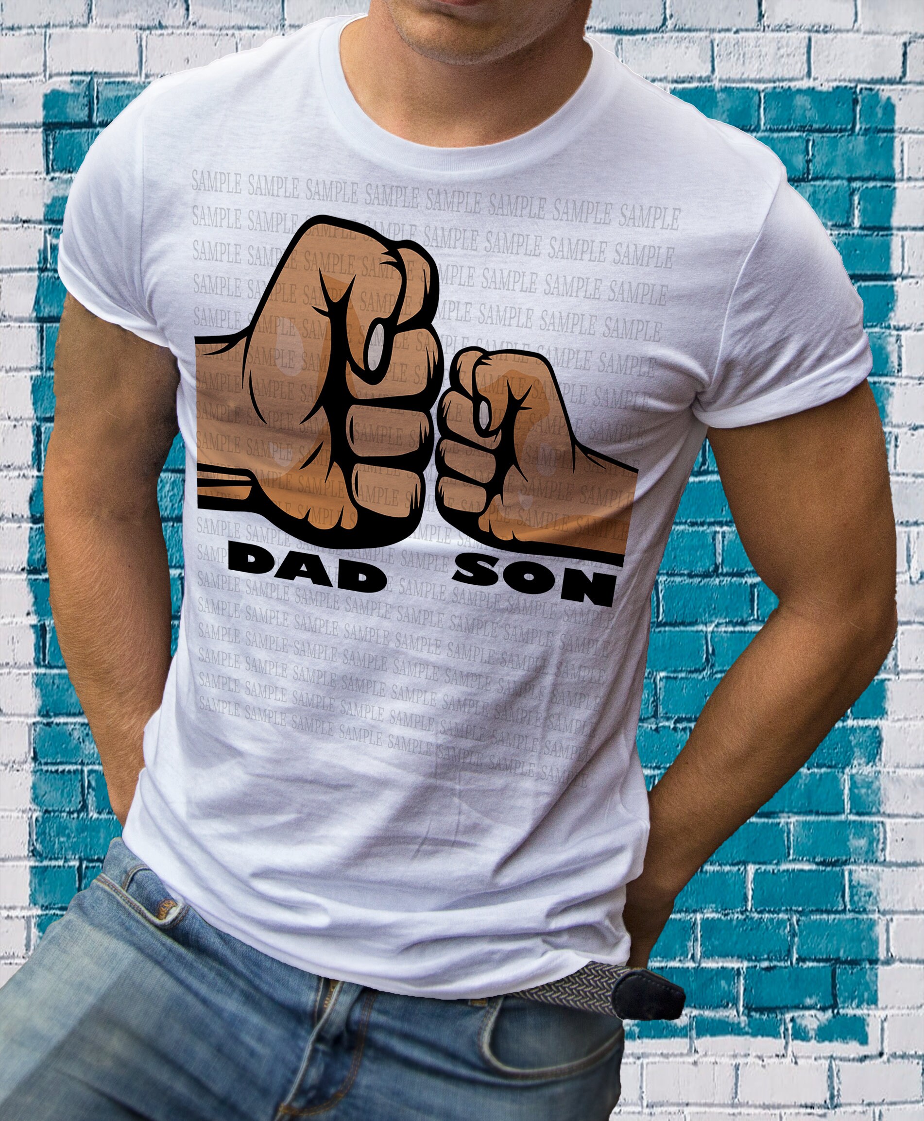 Fist Bumps Svg - Layered and 100% Editable - Dad and Son / Dad and ...