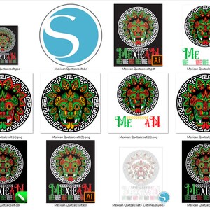 Mexican Quetzalcoatl - Mexican Svg - Amor a La Mexicana -9 File Formats ...