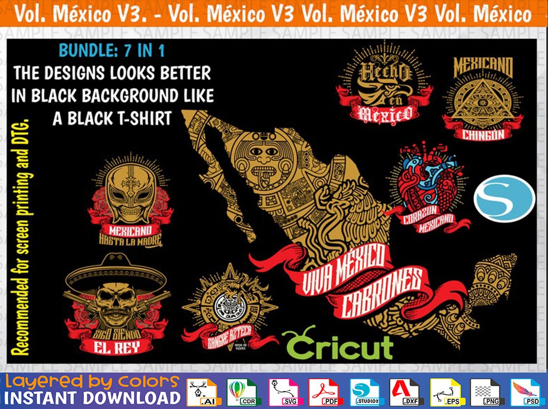 Mexican Chingon Svg 7 in 1 - Mexican Chingon Svg - Viva Mexico Cabrones ...