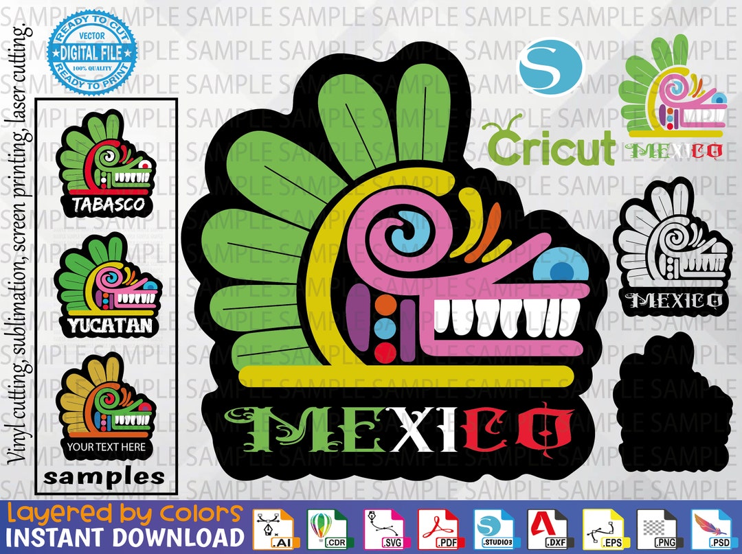 Mexican Art -1 - Layered by Colors - Mexico Cute and Dear Svg - Viva ...