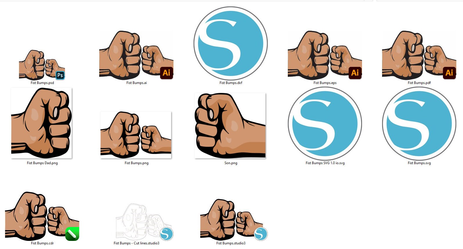 Fist Bumps Svg Layered and 100% Editable Grandfather and - Etsy