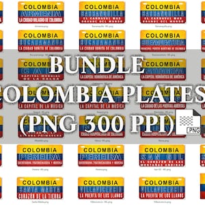 Bundle 17 Plates of Colombia Version 3 - Car Plates - Car Plates ...
