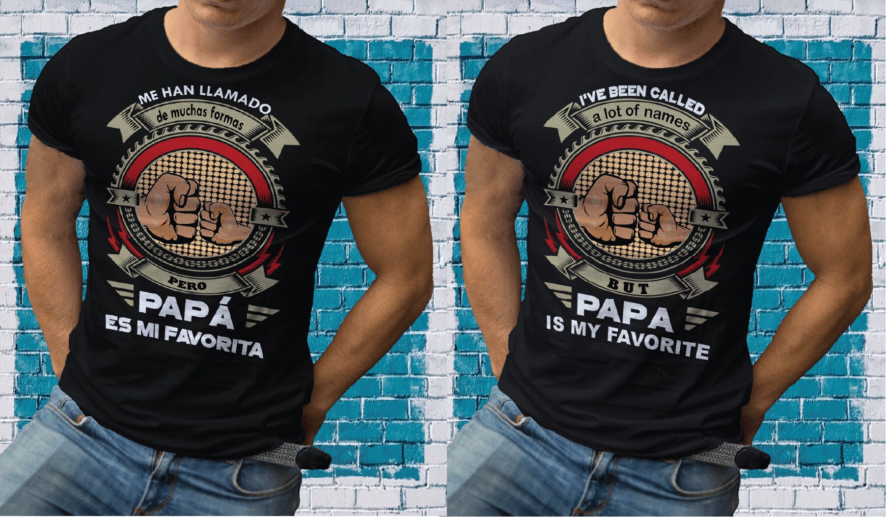Fist Bumps - English and Spanish Version - Dad and Son / Dad and ...