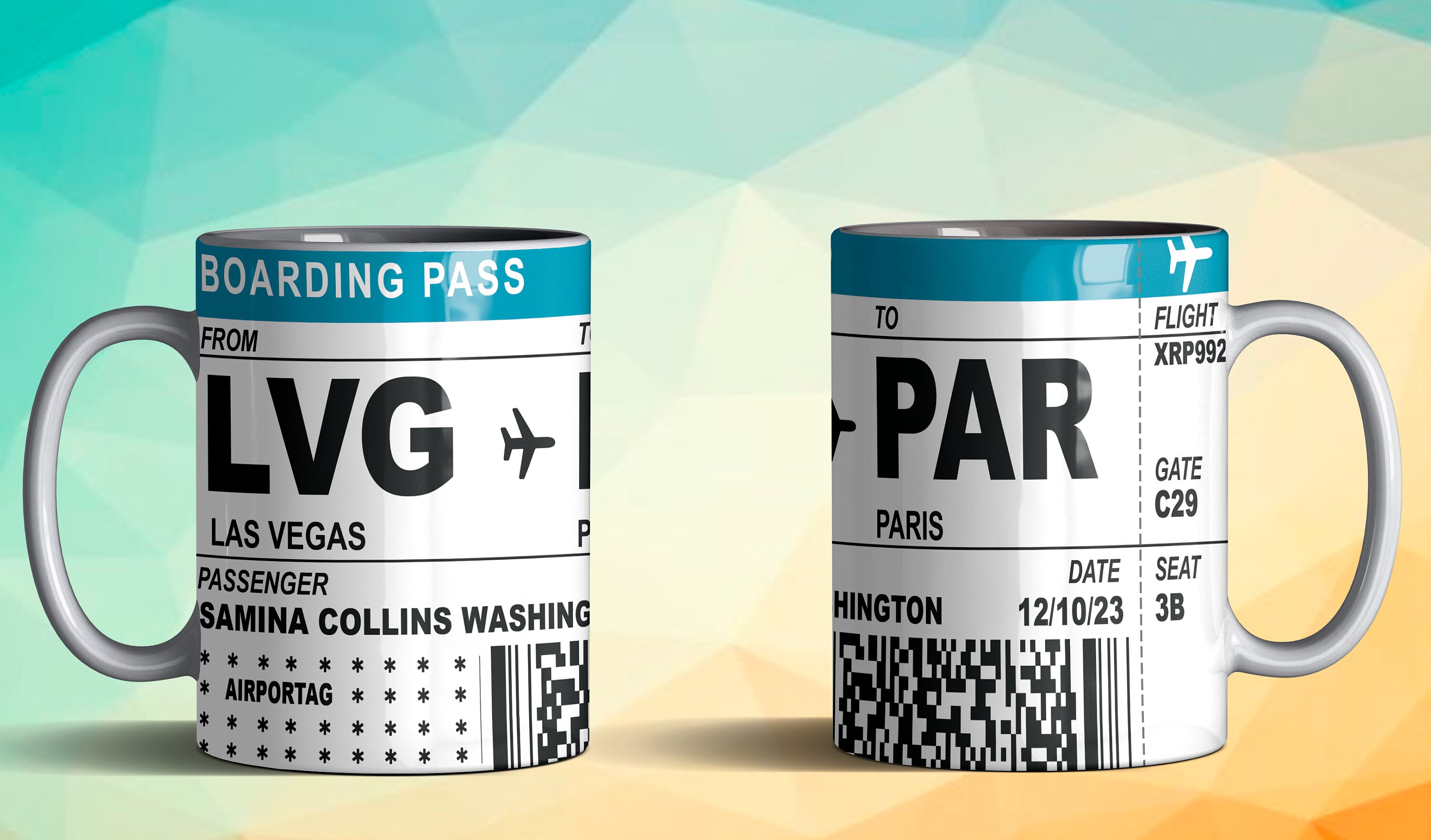 Editable Boarding Ticket Template - Use It as a Phone Case, Plate ...