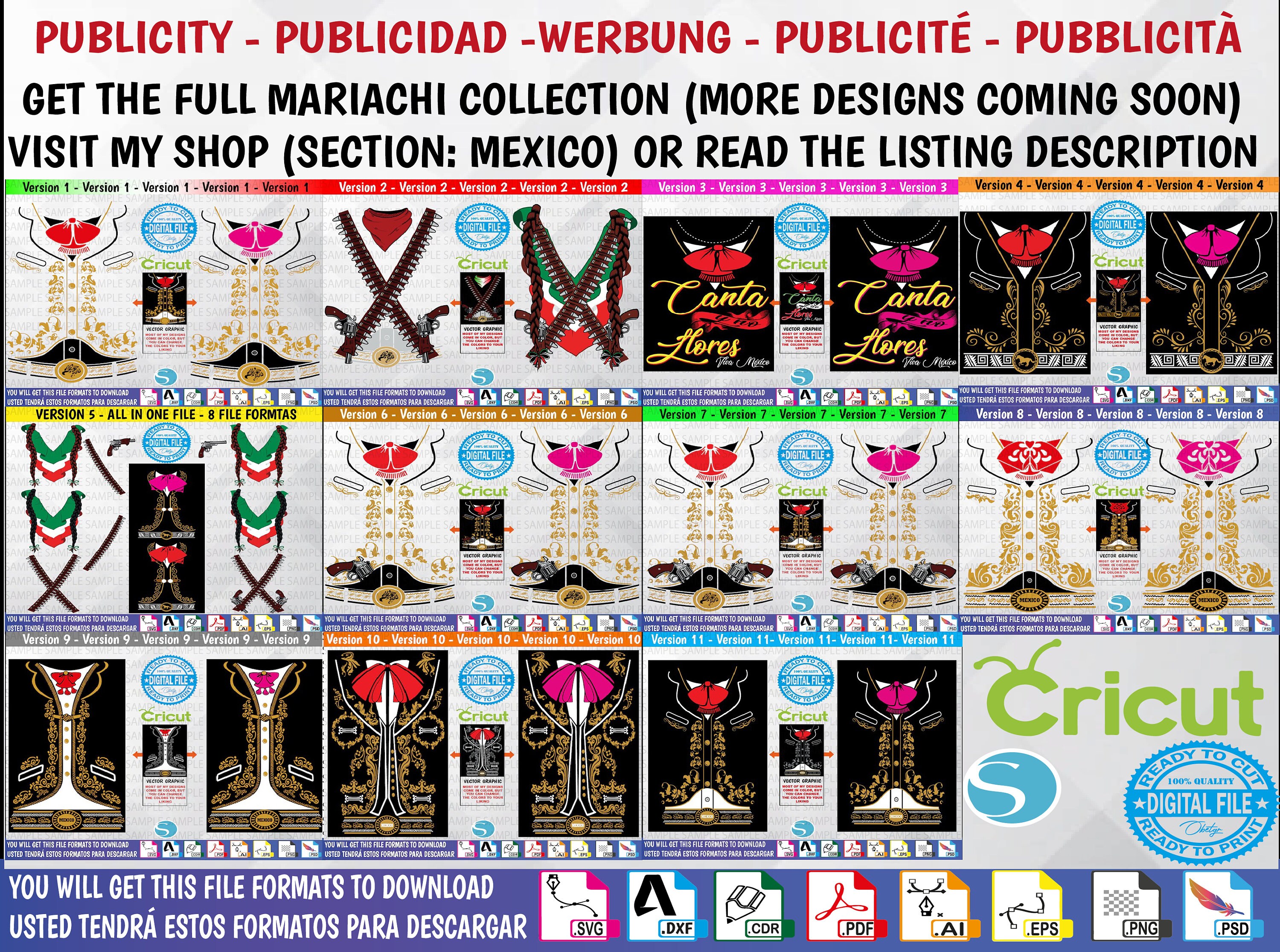 Mariachi Svg V4- Mariachi Vector - Mariachi Editable - Cut File ...