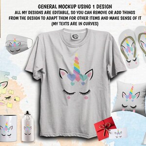 Mega Pack Unicornio Svg - Unicorn Clipart Cara De Unicornio - Unicornio Floral - Unicorn Svg ...