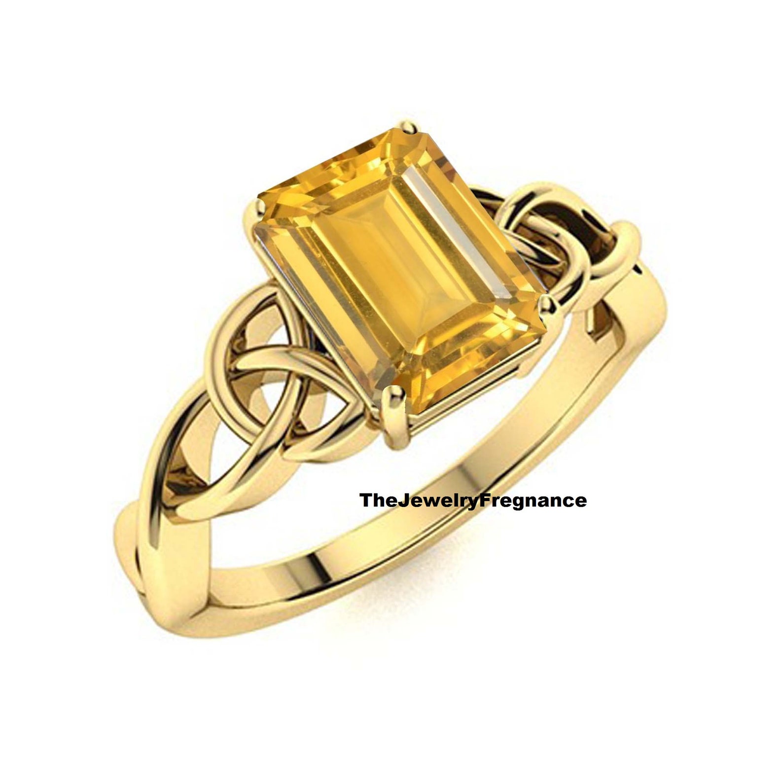 Natural Yellow Topaz Ring Engagement Rings Emerald Cut Ring - Etsy