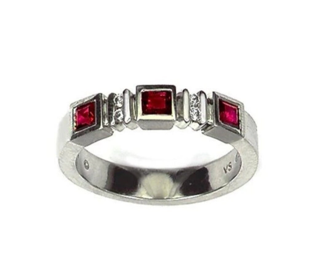 Natural Ruby Silver Ring/ 925 Sterling Silver/ Silver Ring/ - Etsy