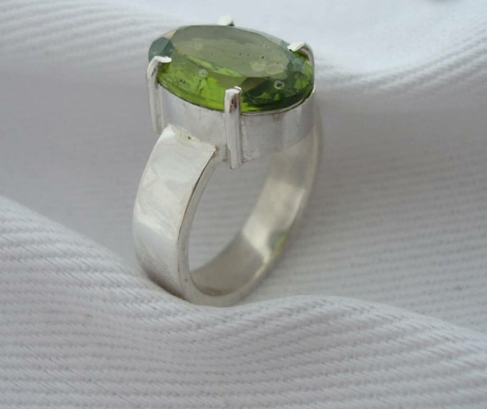 Natural Peridot Silver Men's Ring 925 Sterling Silver - Etsy