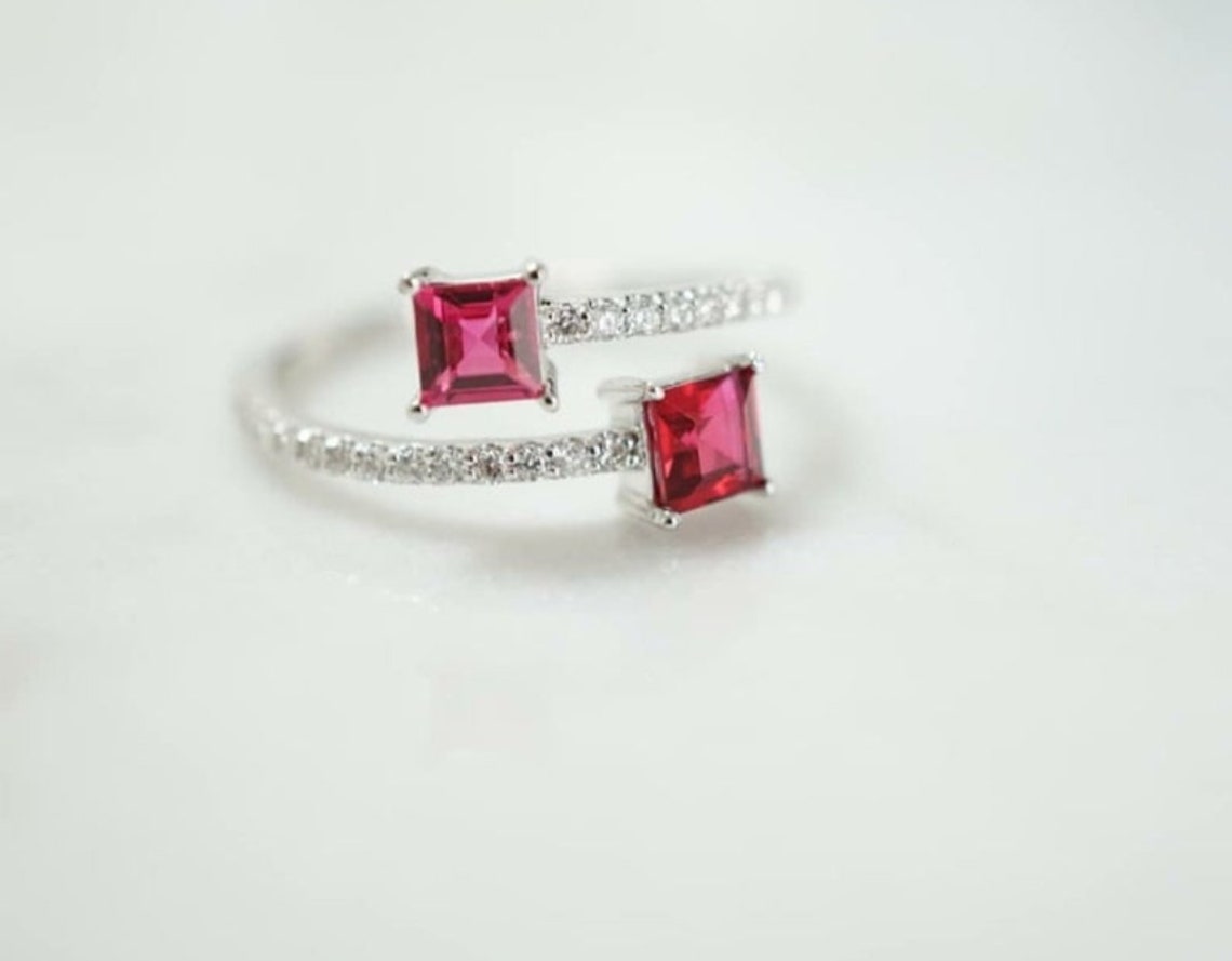 Natural Ruby Silver Ring/ 925 Sterling Silver/ Silver Ring/ - Etsy UK
