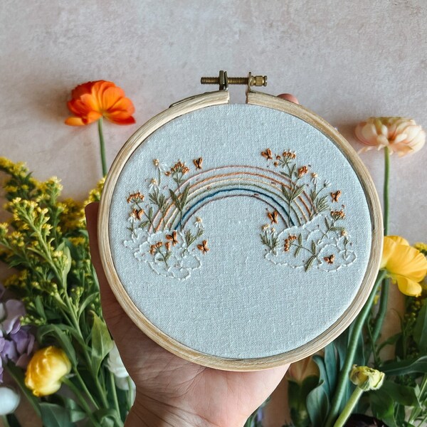 Rainbow Needlepoint - Etsy