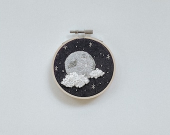 Full Moon Embroidery | Etsy