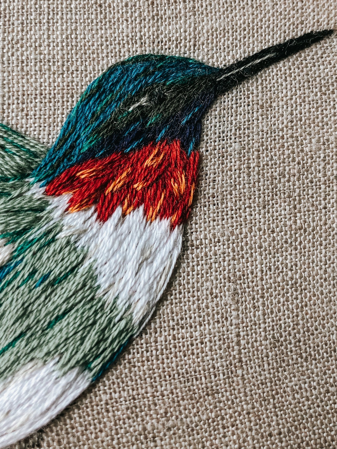 Embroidery Pattern: Hummingbird Pdf Pattern Beginner Thread | Etsy