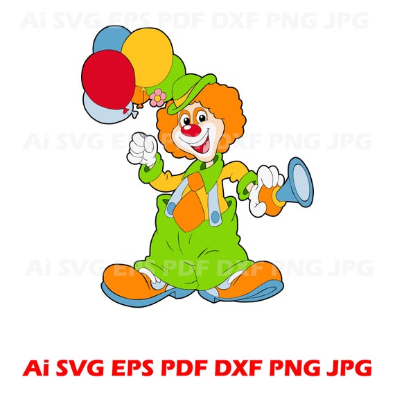 Clown Clipart Circus Happy Clown Clown Svg Klaun Birthday | Etsy Hong Kong