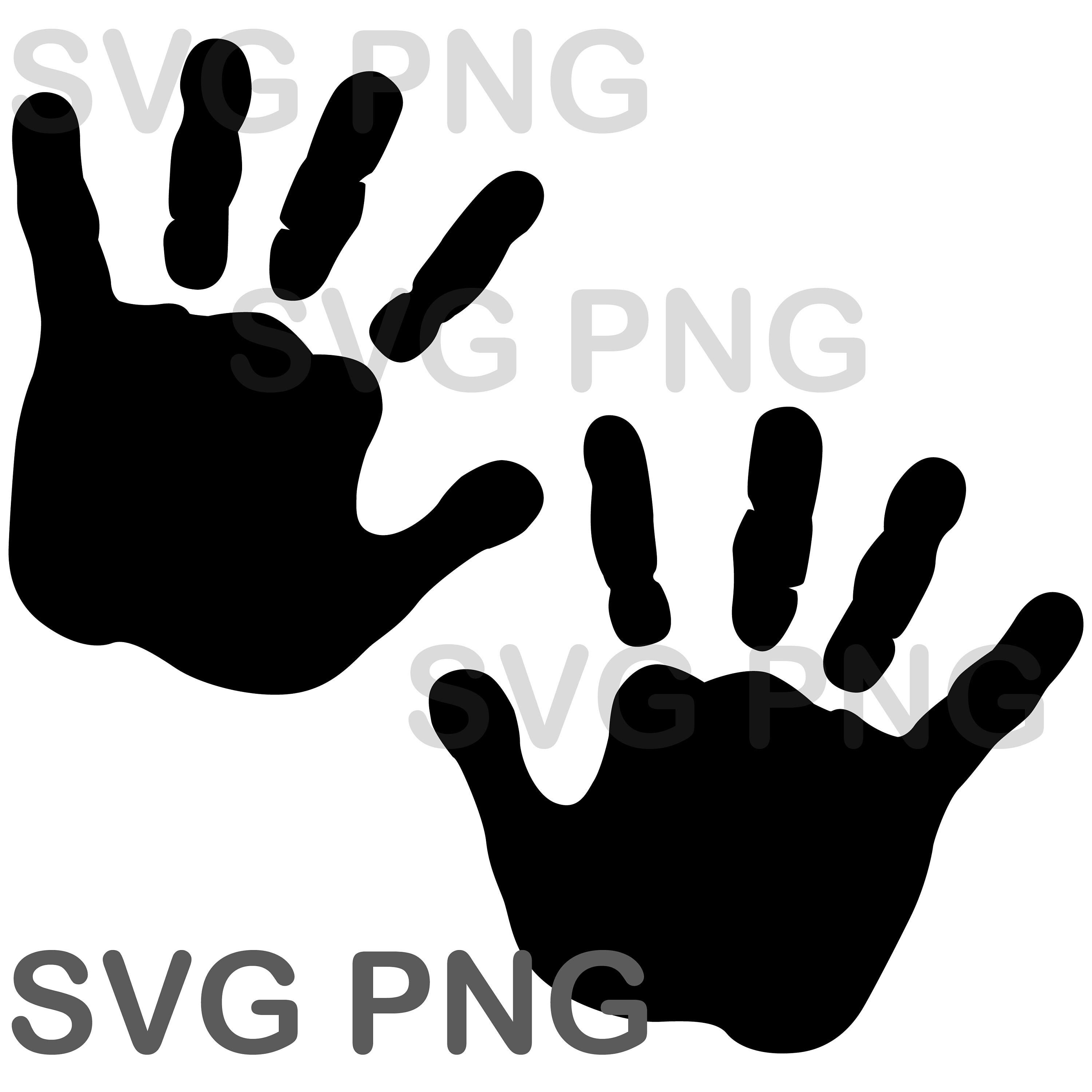 Hand Print Hand Print Svg Handtprint Silhouette Hand Print | Etsy